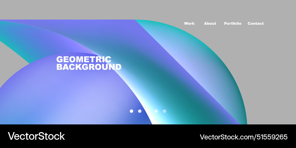 Dynamic flowing shapes concept design composition Vector Image