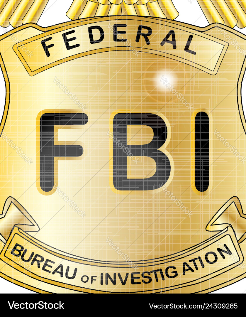 Fbi badge Royalty Free Vector Image - VectorStock