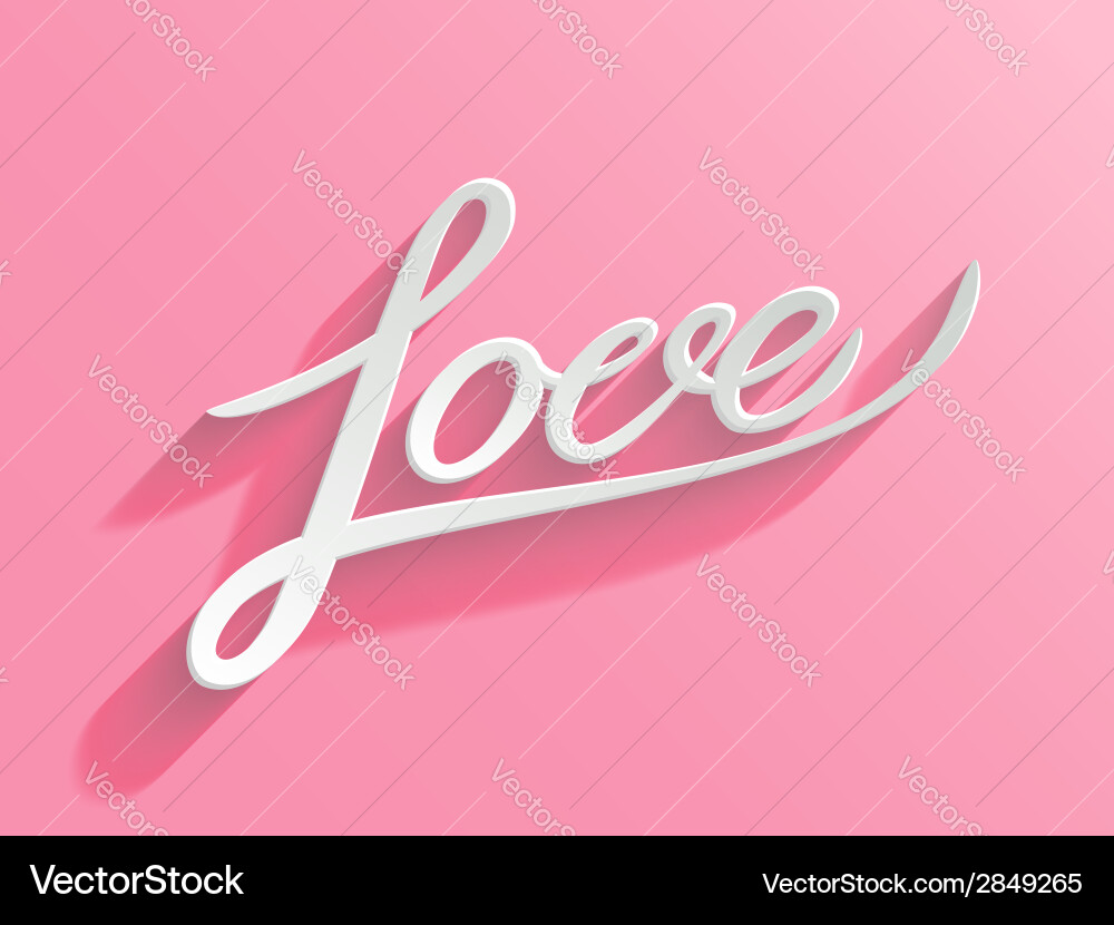 Love lettering greeting card Royalty Free Vector Image