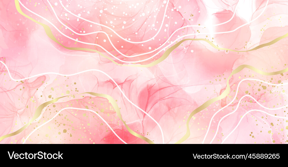 Pink blush liquid watercolor background Royalty Free Vector