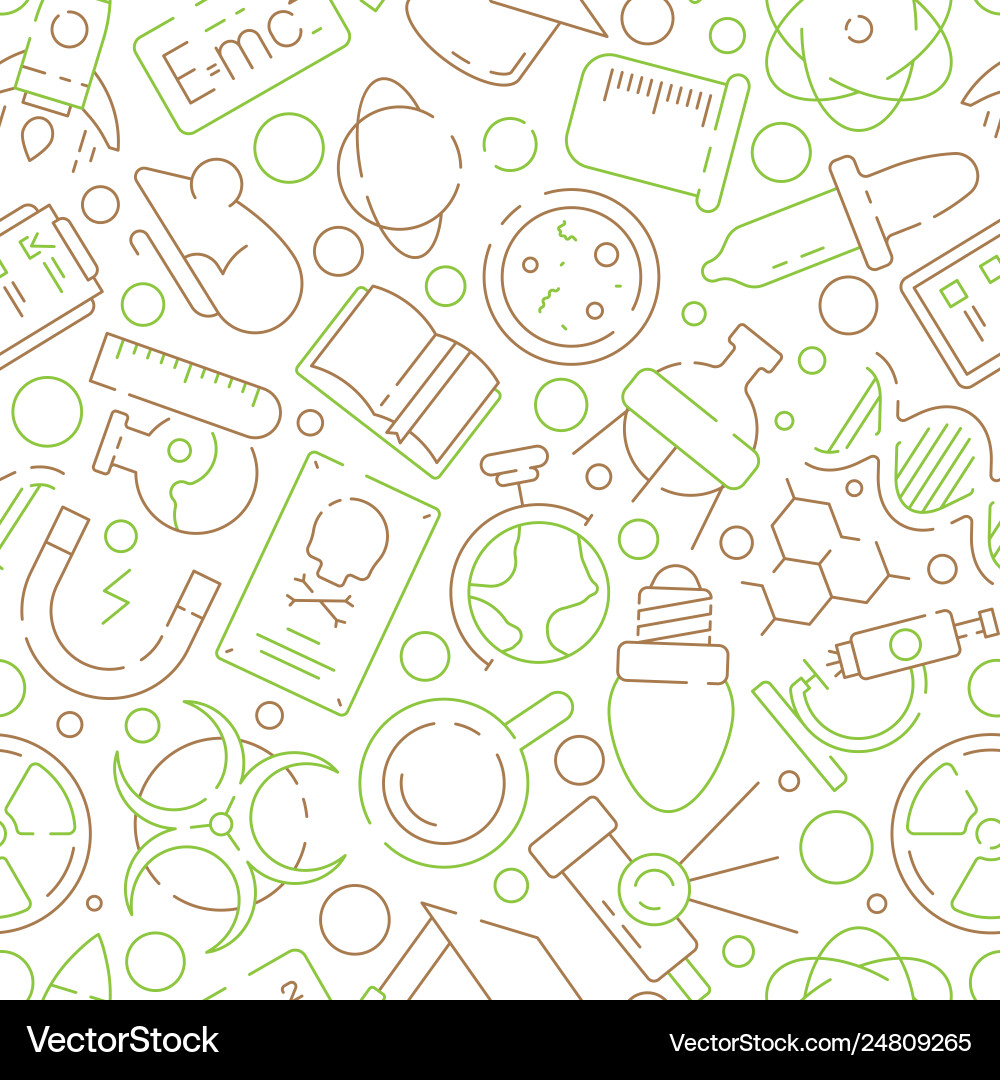 Science pattern physics or chemical experiment Vector Image