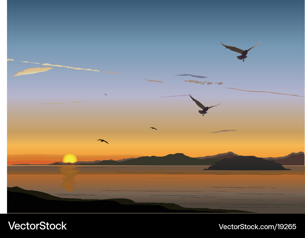 Seascape Royalty Free Vector Image - VectorStock