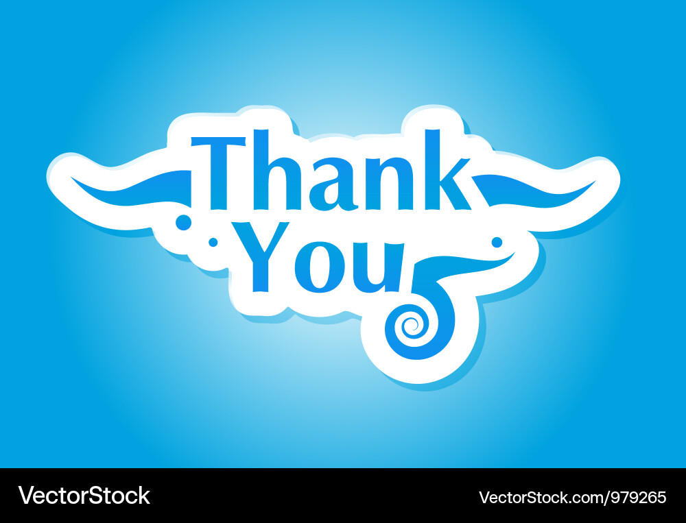 Thank you graphic Royalty Free Vector Image - VectorStock