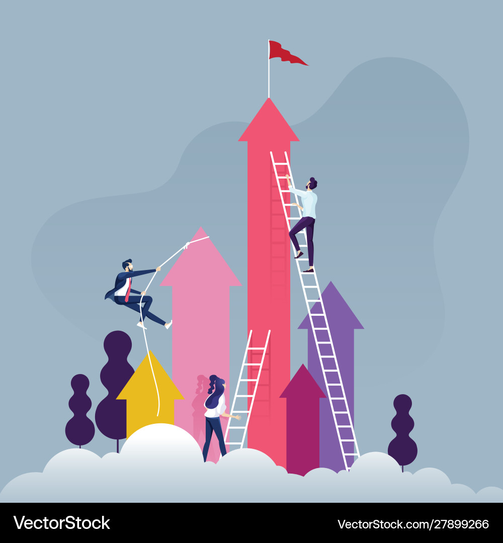 Business competition concept-group competitive Vector Image