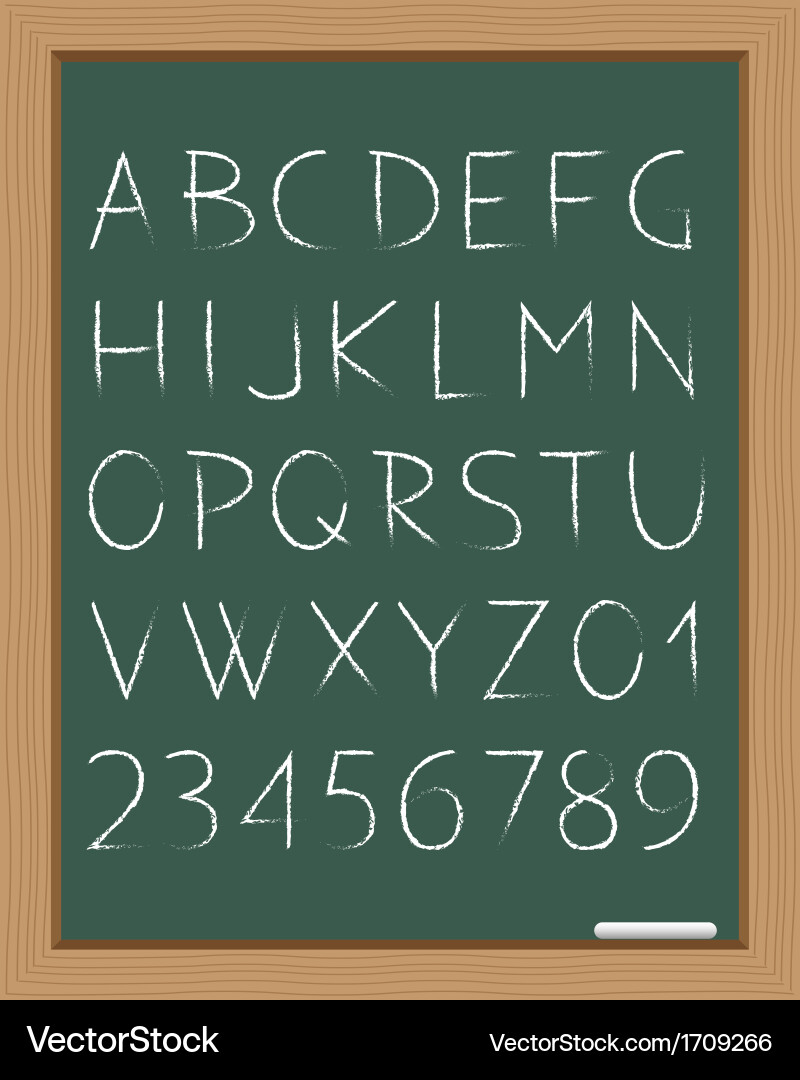 Chalk alphabet Royalty Free Vector Image - VectorStock