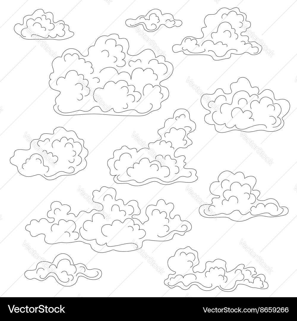Clouds Royalty Free Vector Image - VectorStock