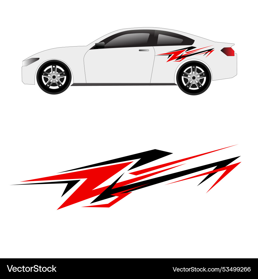 Racing Checkerboard Car Sticker Royalty Free Vector Image