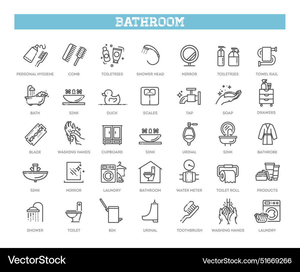 Restroom bathroom icon set Royalty Free Vector Image