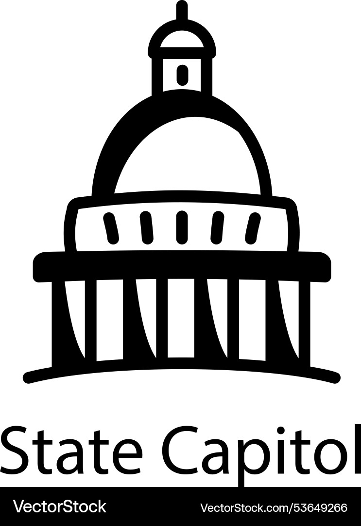 State capitol Royalty Free Vector Image - VectorStock
