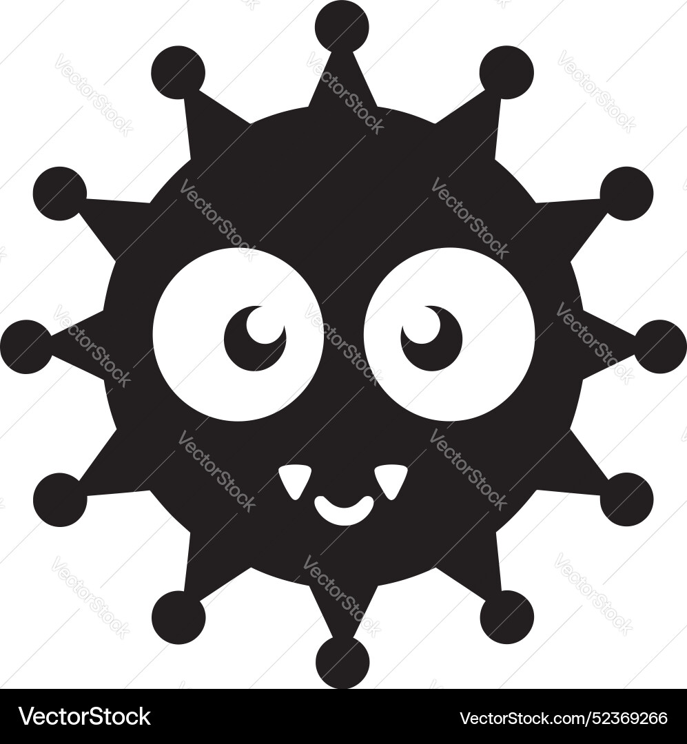 Whimsical viral embrace cute friendly microbe Vector Image