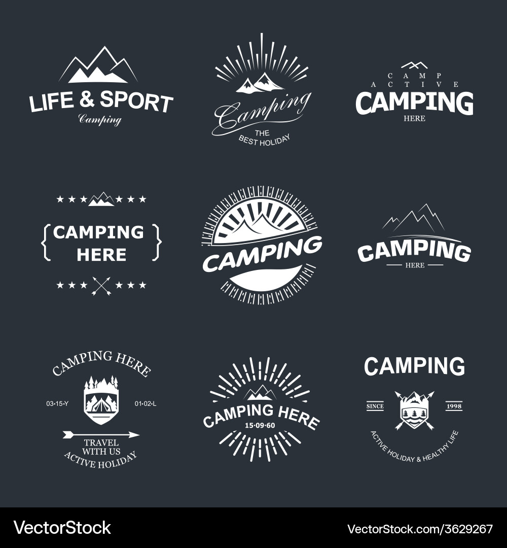 Camping Royalty Free Vector Image - VectorStock