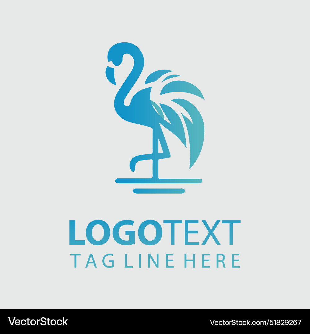 Flamingo logo Royalty Free Vector Image - VectorStock