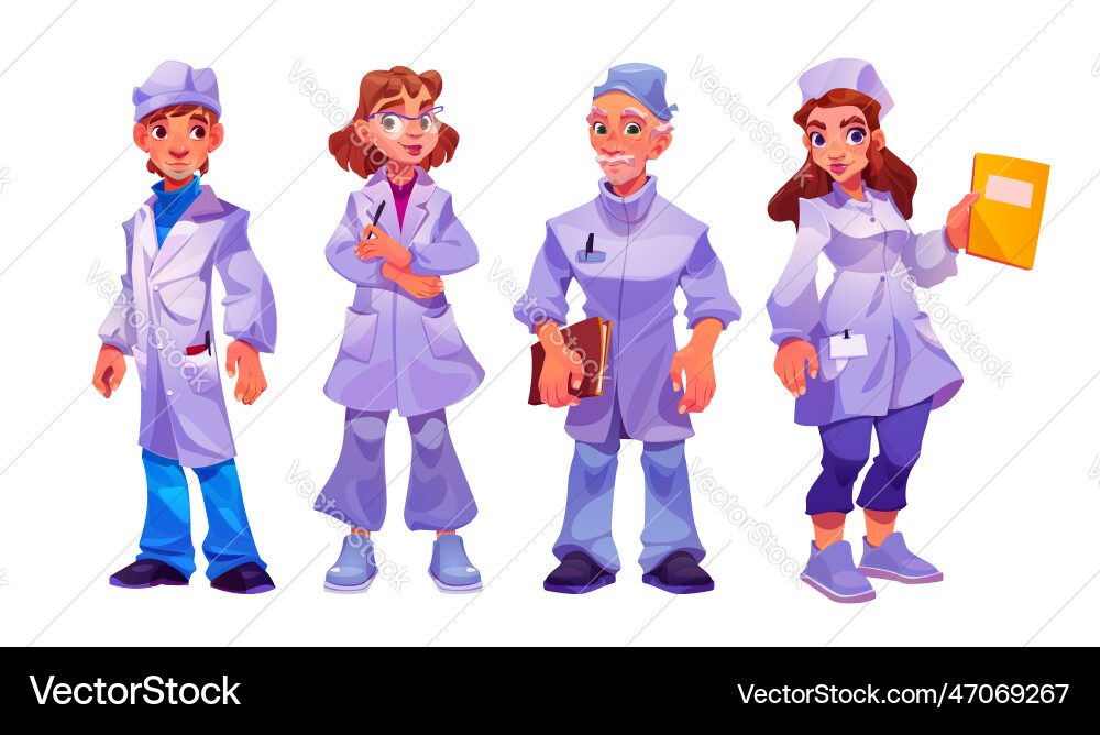 Hospital staff doctors and nurses team Royalty Free Vector