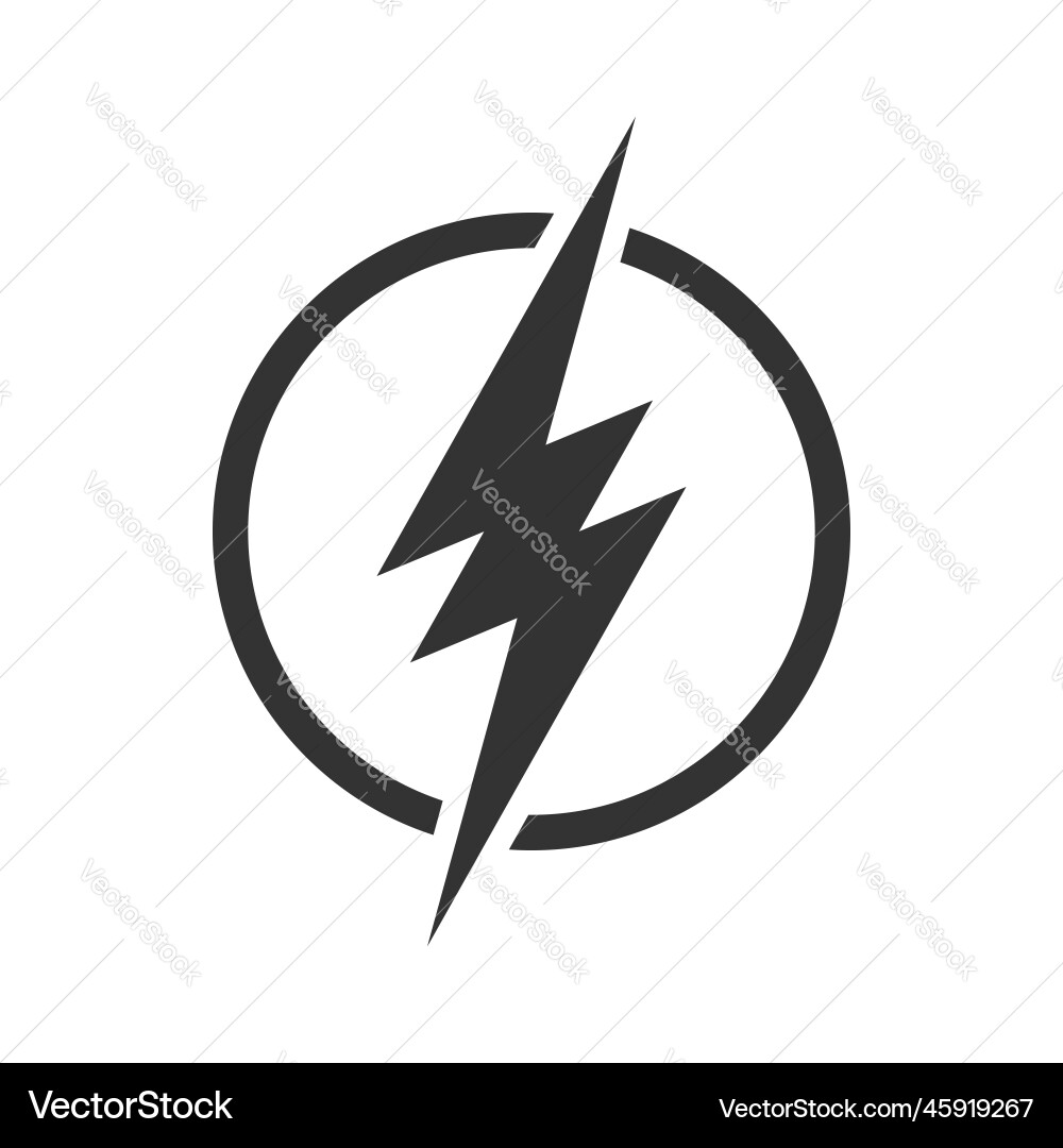 Lightning icon Royalty Free Vector Image - VectorStock