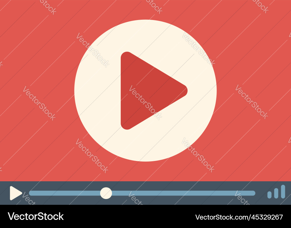 Player play icon flat web interface Royalty Free Vector