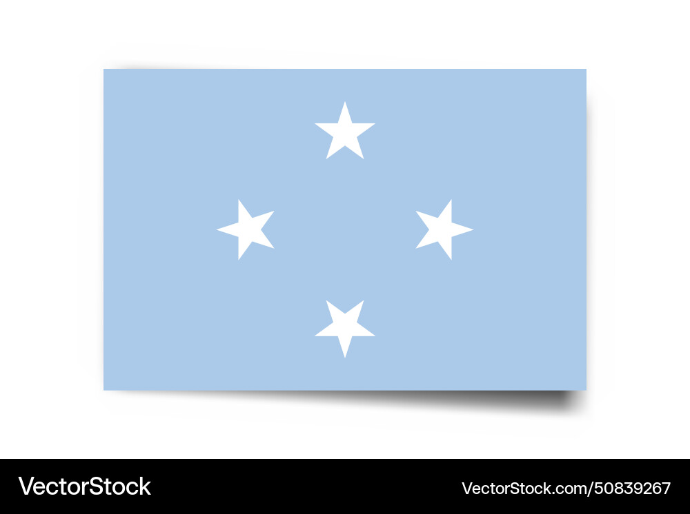 Rectangle flag of federated states Royalty Free Vector Image
