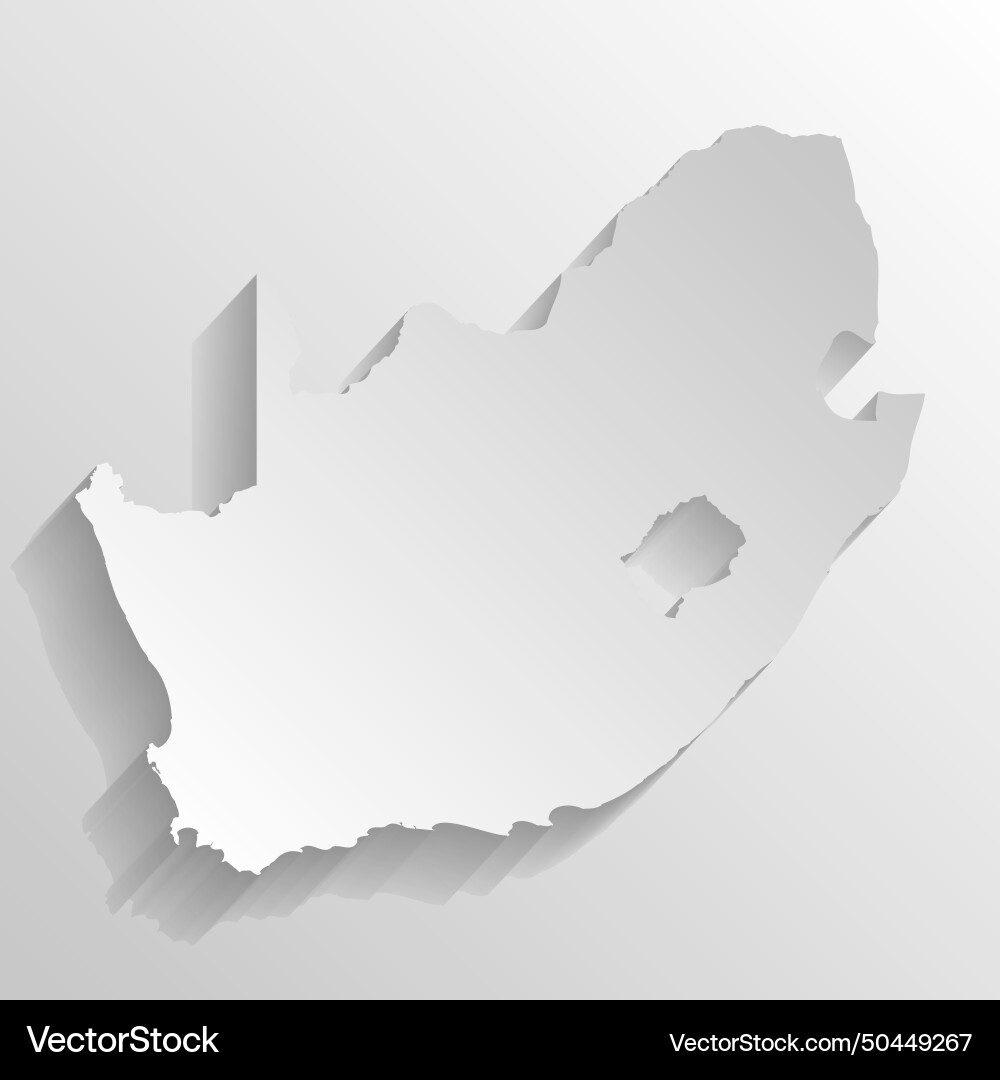 South africa country map silhouette Royalty Free Vector