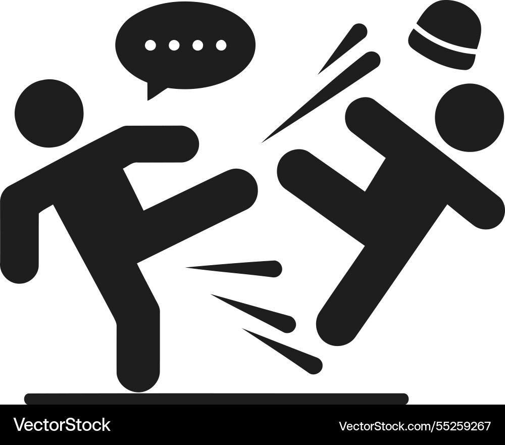 Street fight icon Royalty Free Vector Image - VectorStock