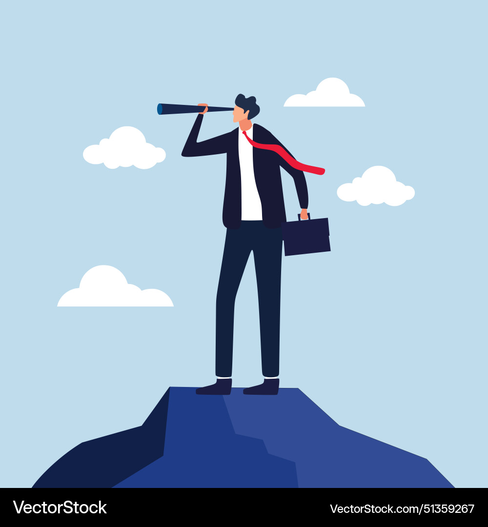 Visionary leadership concep Royalty Free Vector Image