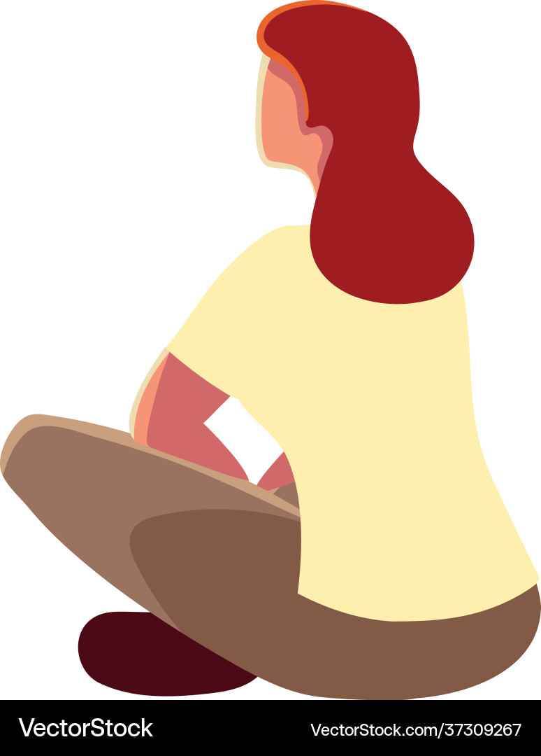 Woman back view Royalty Free Vector Image - VectorStock