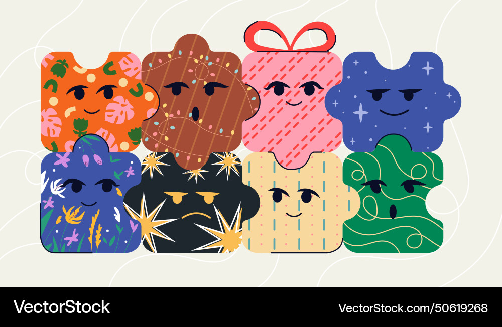 Abstract puzzle concept Royalty Free Vector Image