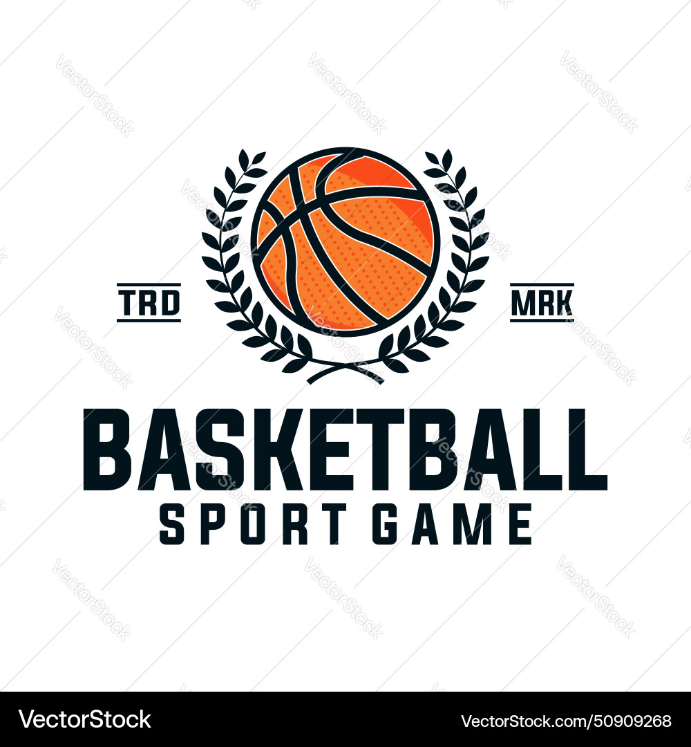 Basketball sport logo Royalty Free Vector Image