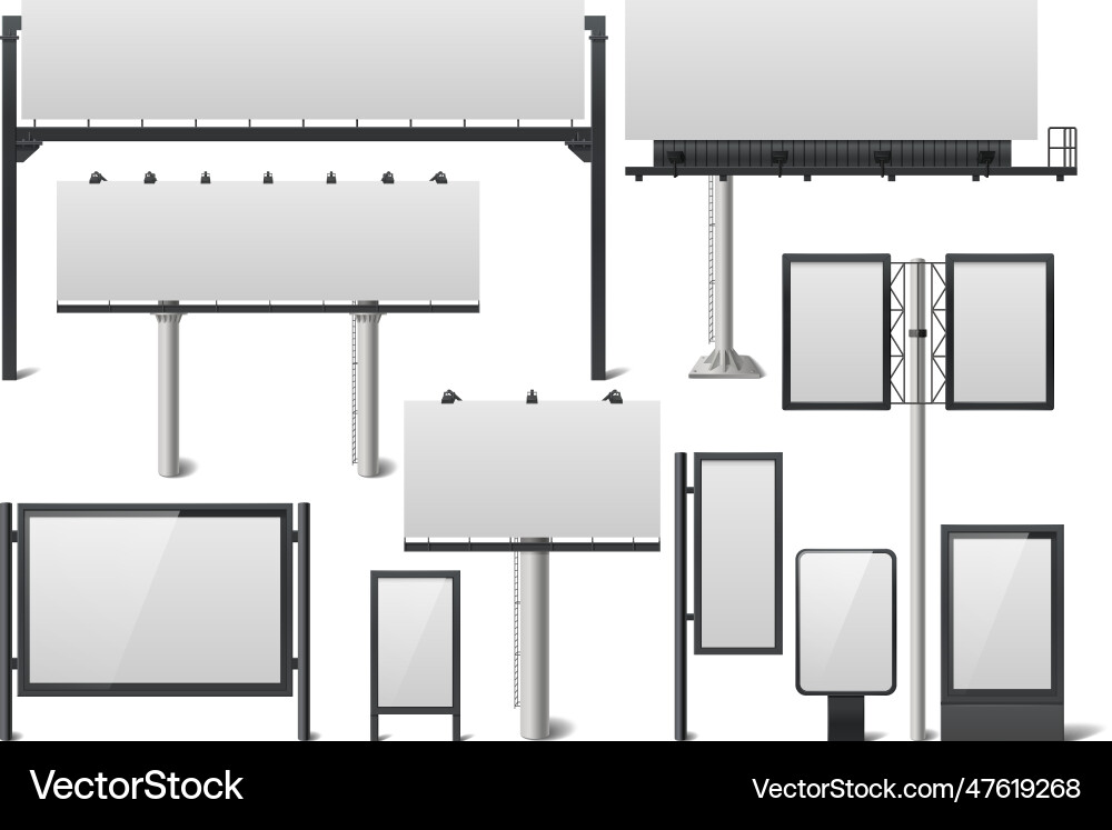 Billboard advertising set Royalty Free Vector Image