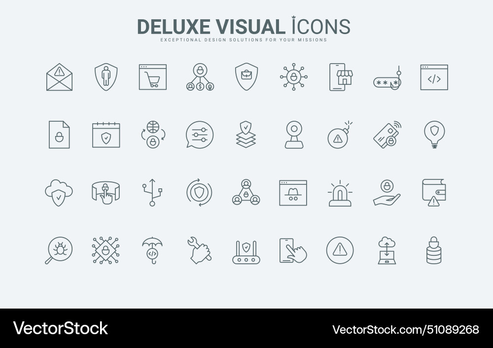 Cyber security confidential data protection line Vector Image Cyber security confidential data protection line Vector Image