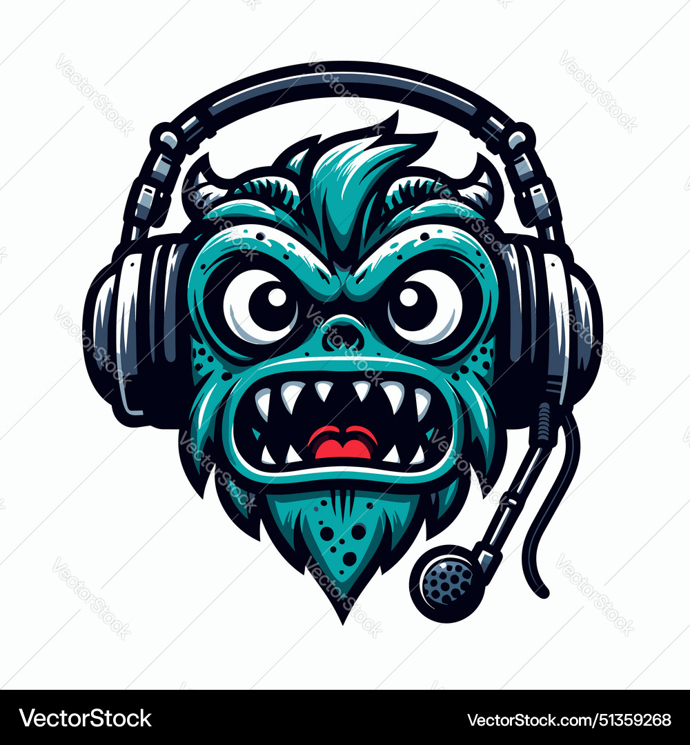Scary monster gaming Royalty Free Vector Image