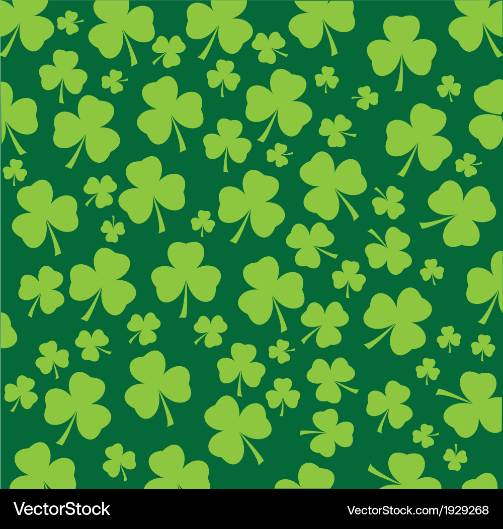 Shamrock Pattern Background Royalty Free Vector Image