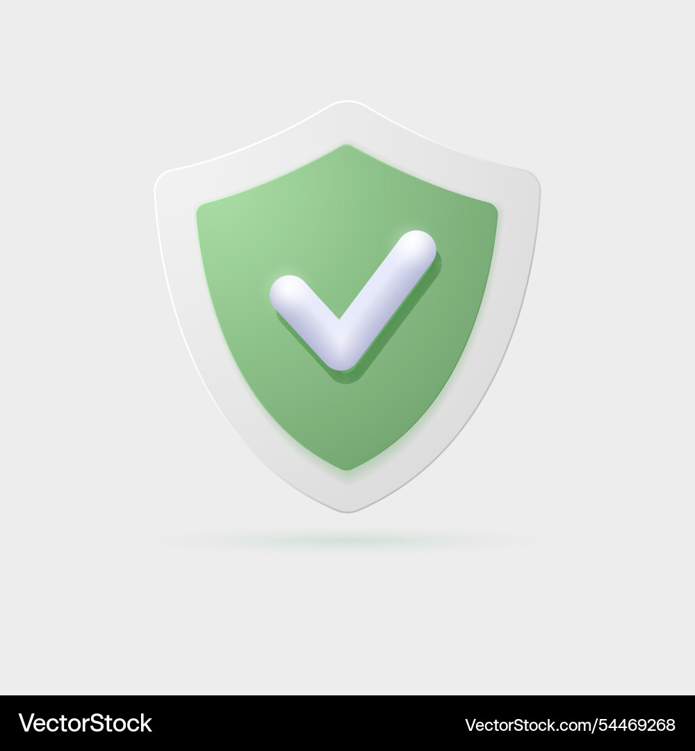 Shield with a check mark icon checkmark approved Vector Image