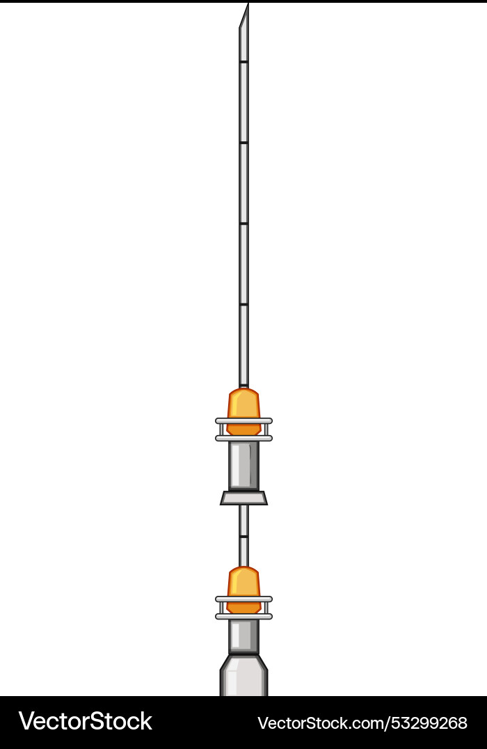 Spine epidural needle cartoon Royalty Free Vector Image