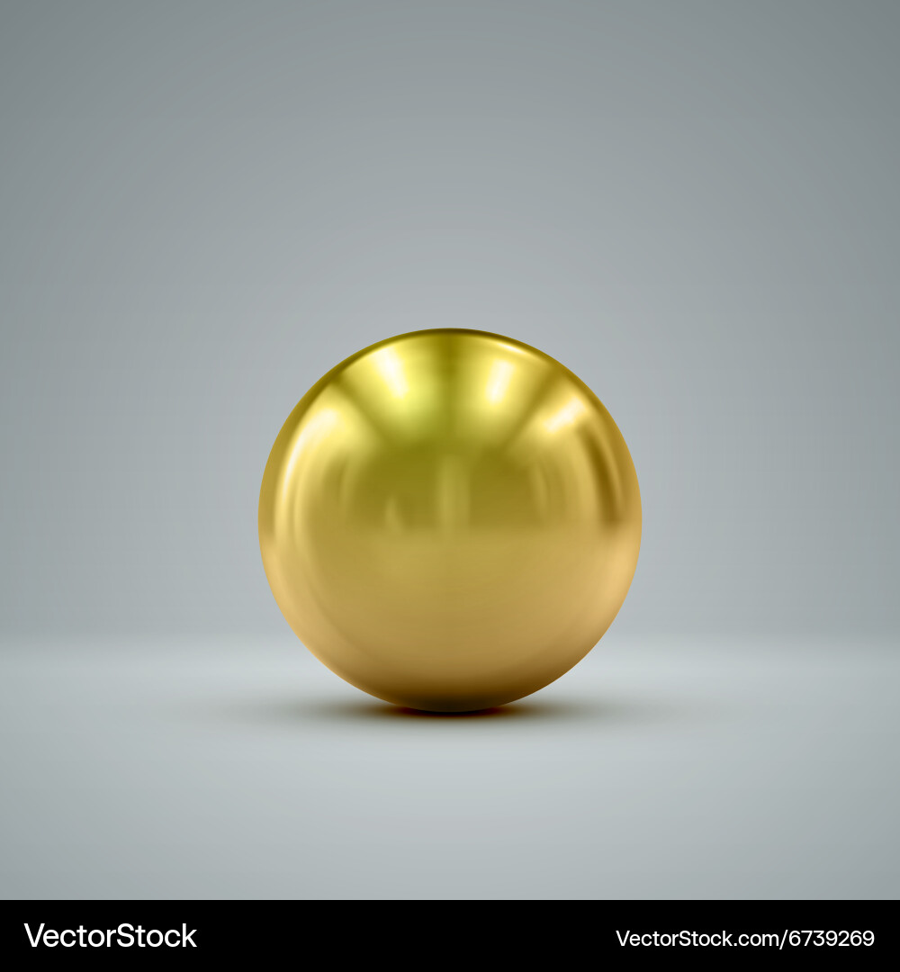 3d golden sphere Royalty Free Vector Image - VectorStock