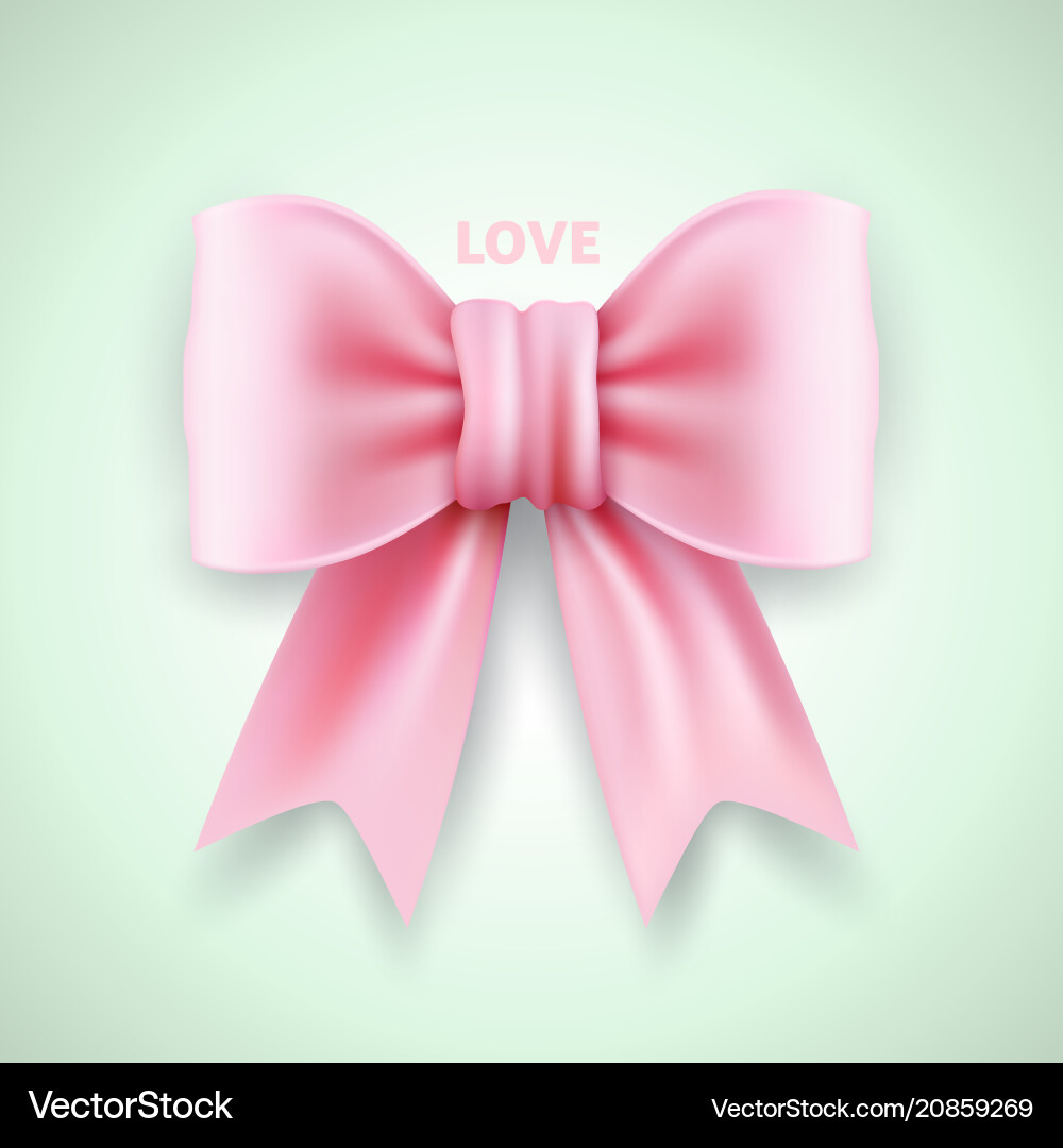 Ribbon bow Royalty Free Vector Image - VectorStock