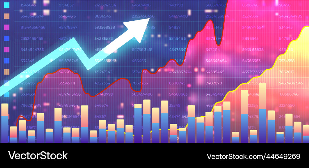 Stock Market Graph Background Royalty Free Vector Image