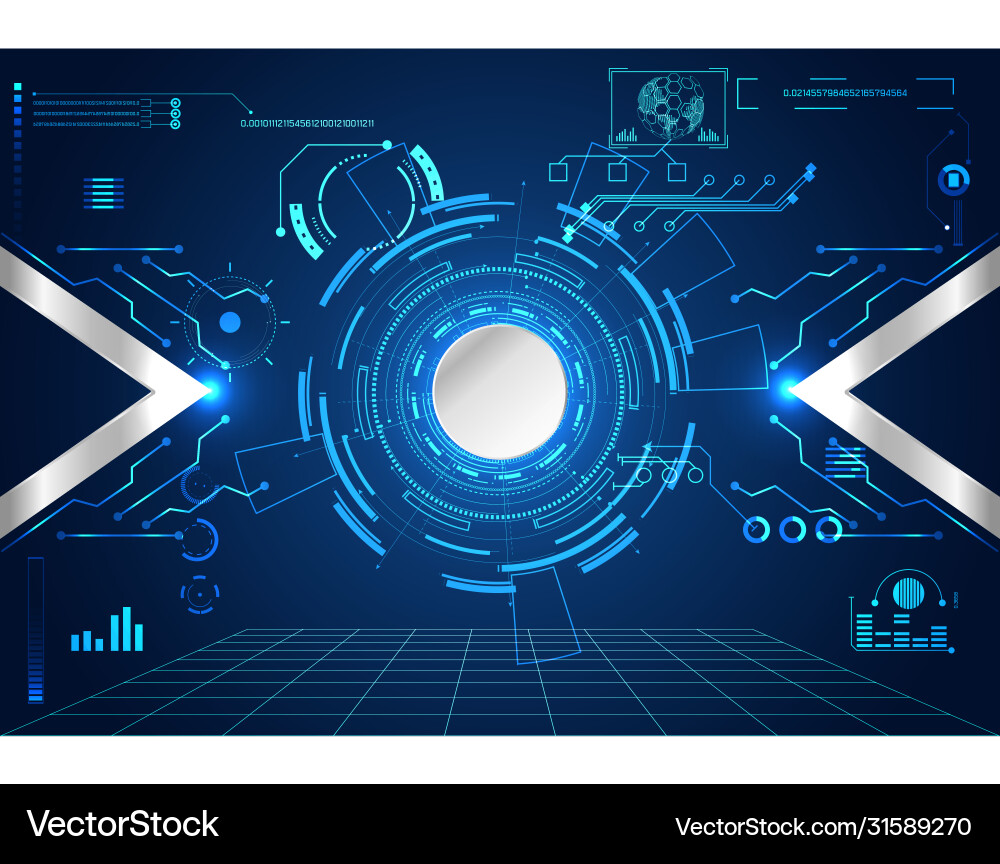 Abstract technology ui futuristic concept hud Vector Image
