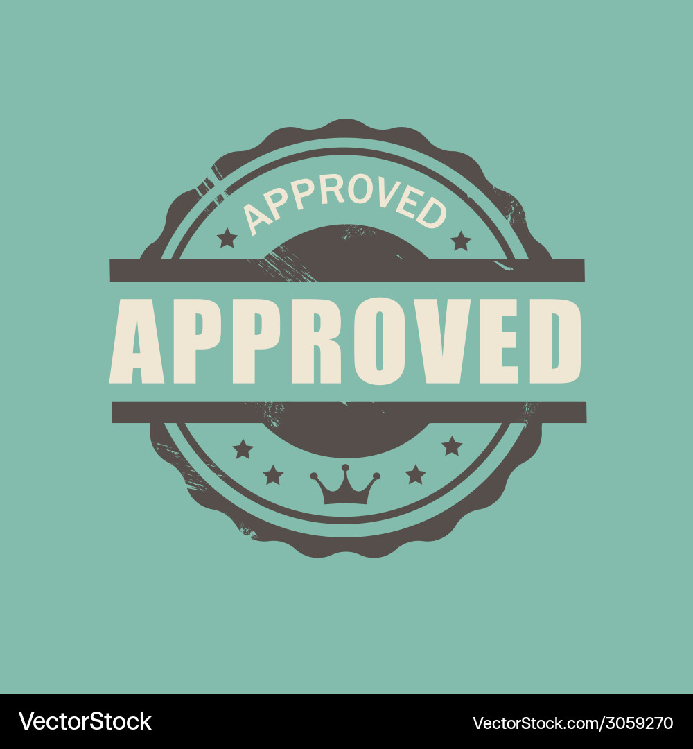 Approved stamp Royalty Free Vector Image - VectorStock