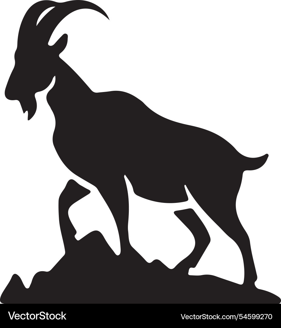 Dairy goat silhouette Royalty Free Vector Image