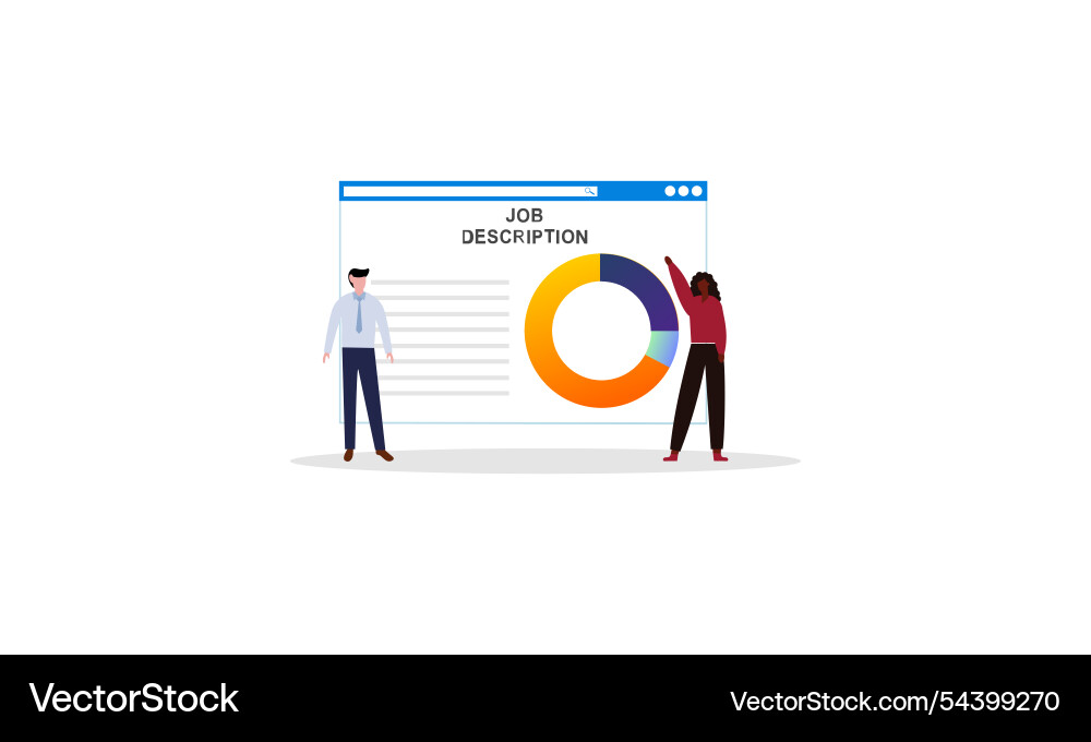 Job duties and responsibilities description Vector Image