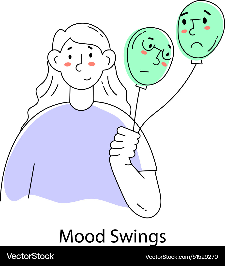 Mood swings (51529270) – Royalty-Free Vector | VectorStock