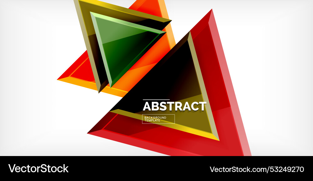 Triangle glass shapes geometric abstract Vector Image
