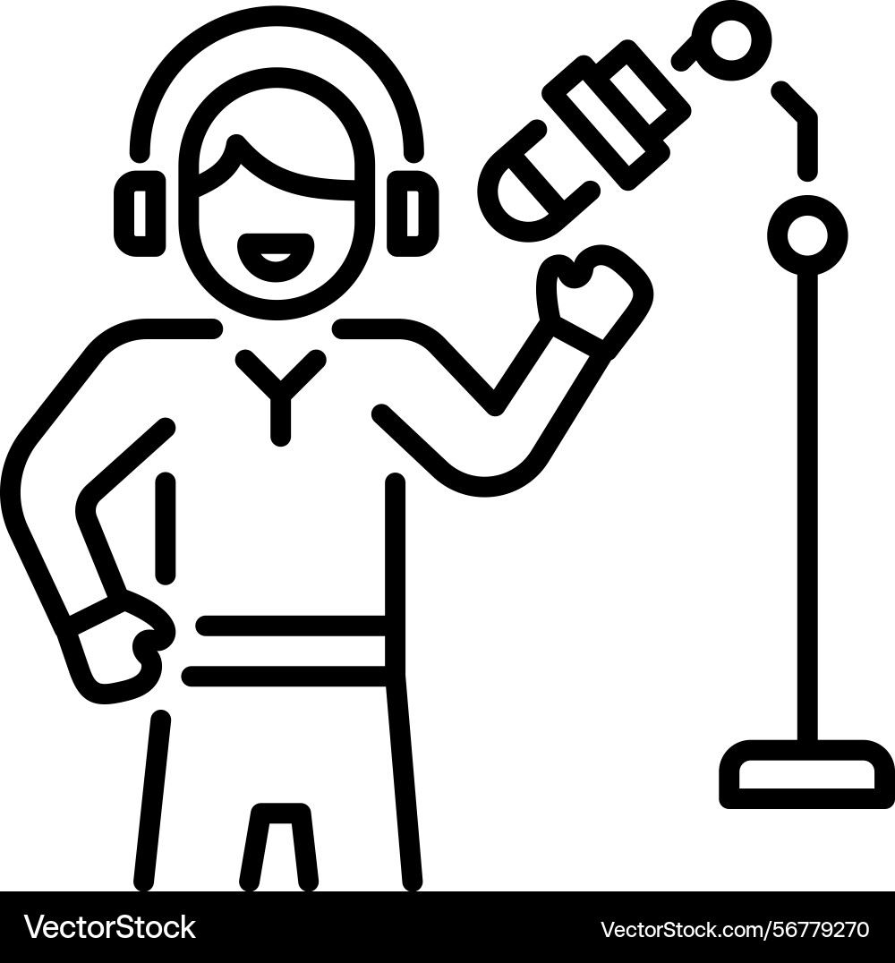 Voice actor Royalty Free Vector Image - VectorStock