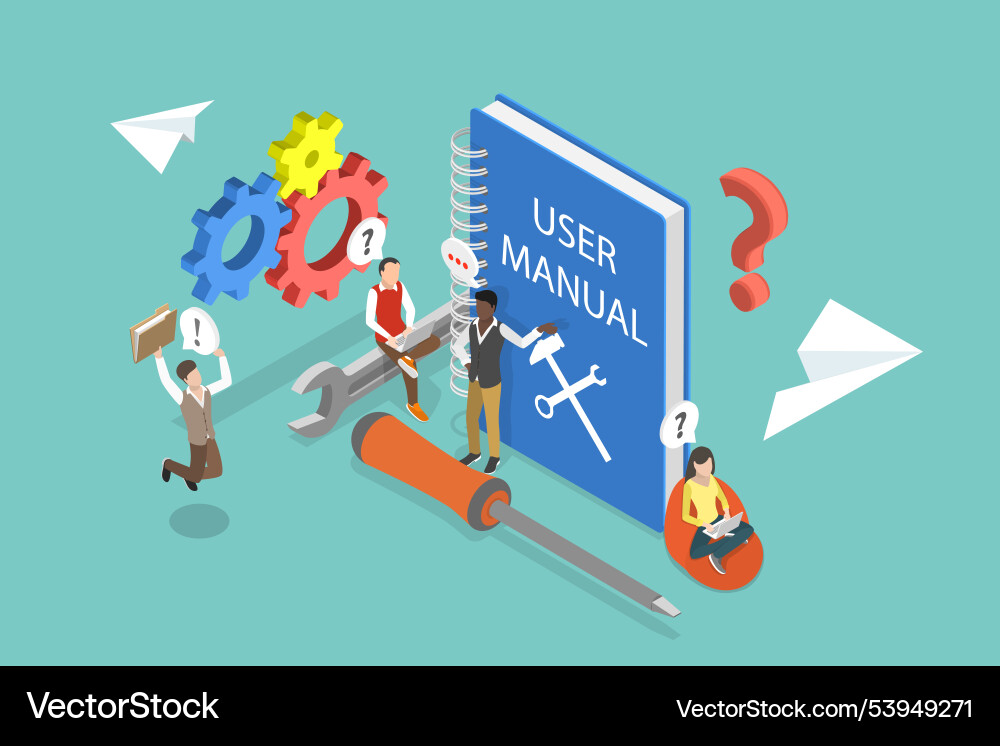 3d isometric flat of user Royalty Free Vector Image