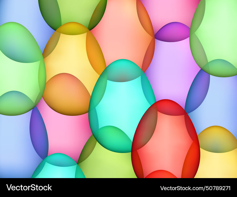 Collage of colorful easter eggs Royalty Free Vector Image