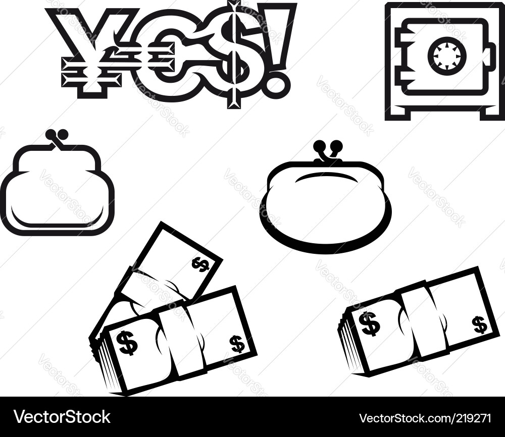 Finance and economics symbols Royalty Free Vector Image