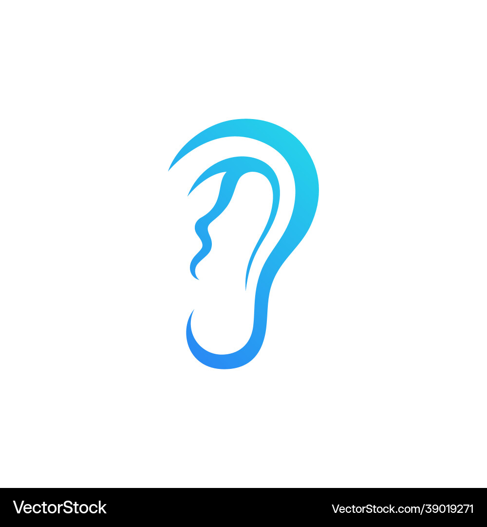 Hearing icon template Royalty Free Vector Image