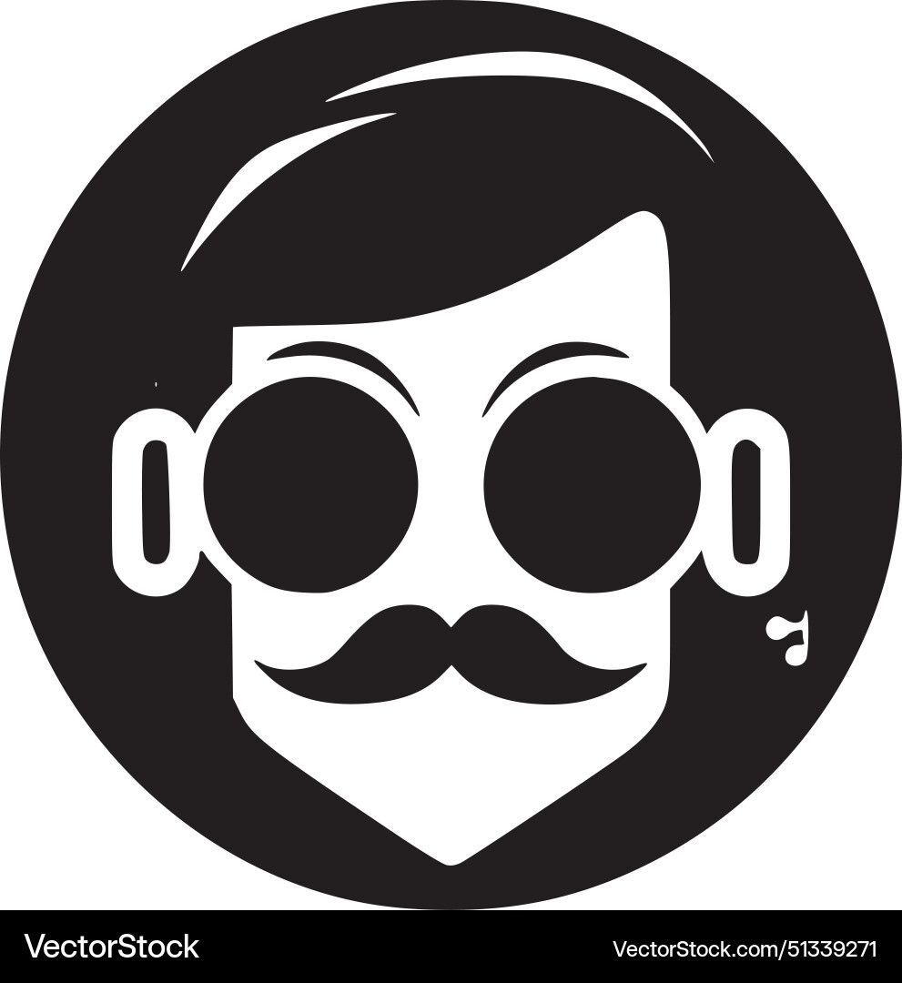 Music - minimalist and flat logo Royalty Free Vector Image