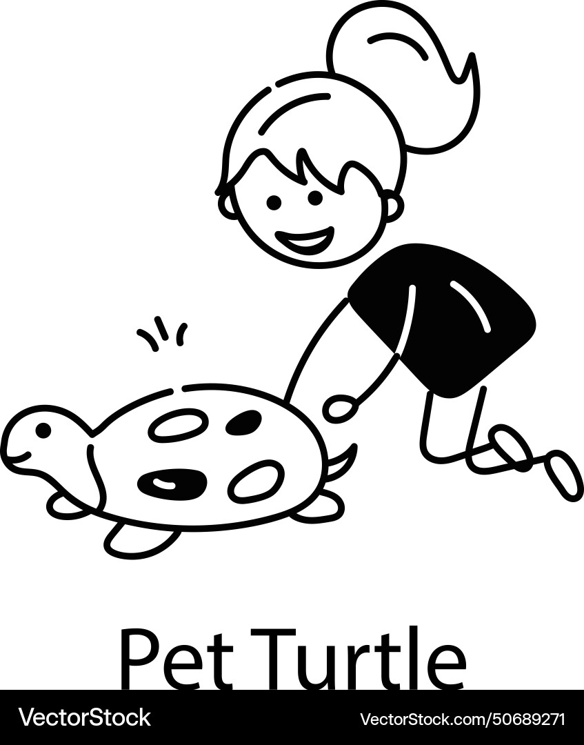 Pet turtle Royalty Free Vector Image - VectorStock