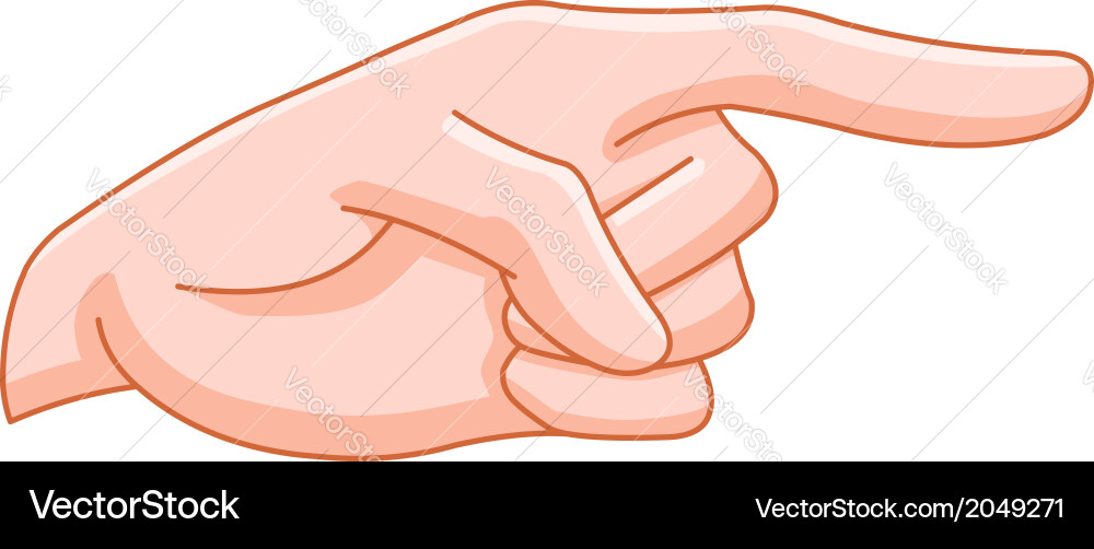 Pointing Hand Gesture Royalty Free Vector Image