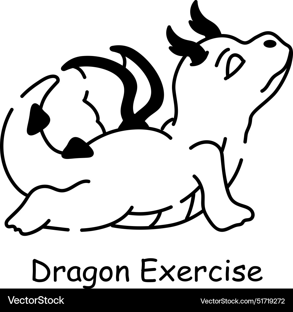 Dragon exercise Royalty Free Vector Image - VectorStock